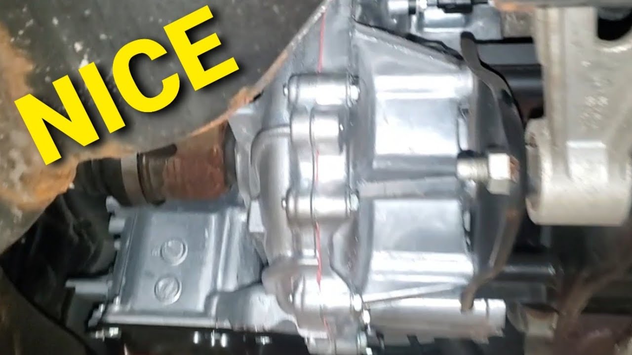 A quick look underneath my Chevy Spark at the new transmission - YouTube
