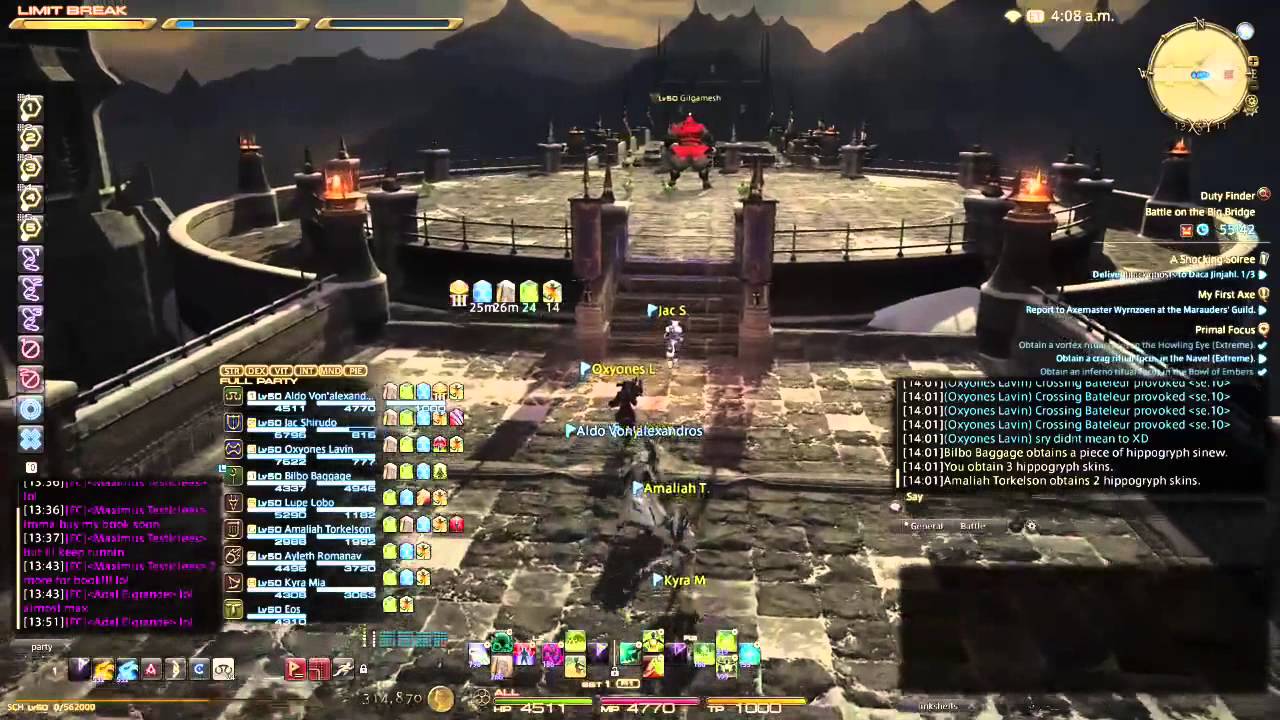Battle of the Big Bridge ps4 FFXIV ARR scholar pov - YouTube