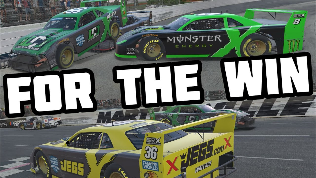 THE MOST UNBELIEVABLE NASCAR FINISH OF ALL TIME (SRX AT MARTINSVILLE ...