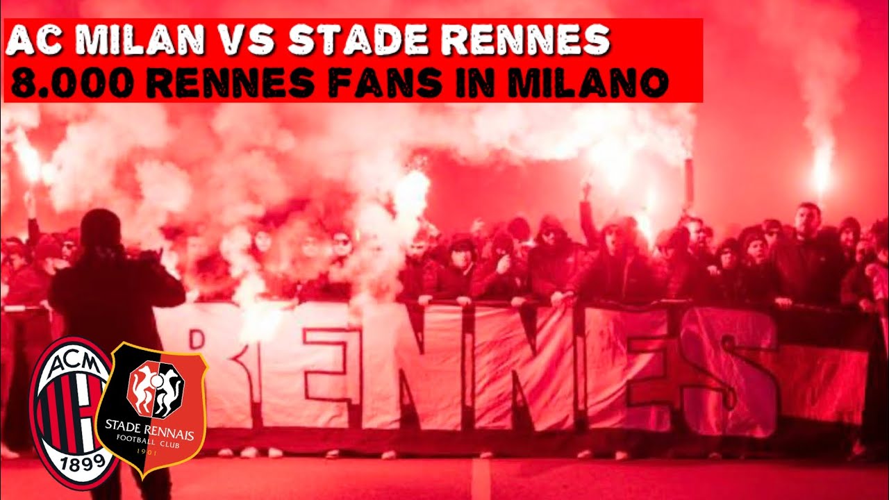 Corteo Stade Rennes Fans In Milano | AC Milan vs Stade Rennes | 15-02 ...