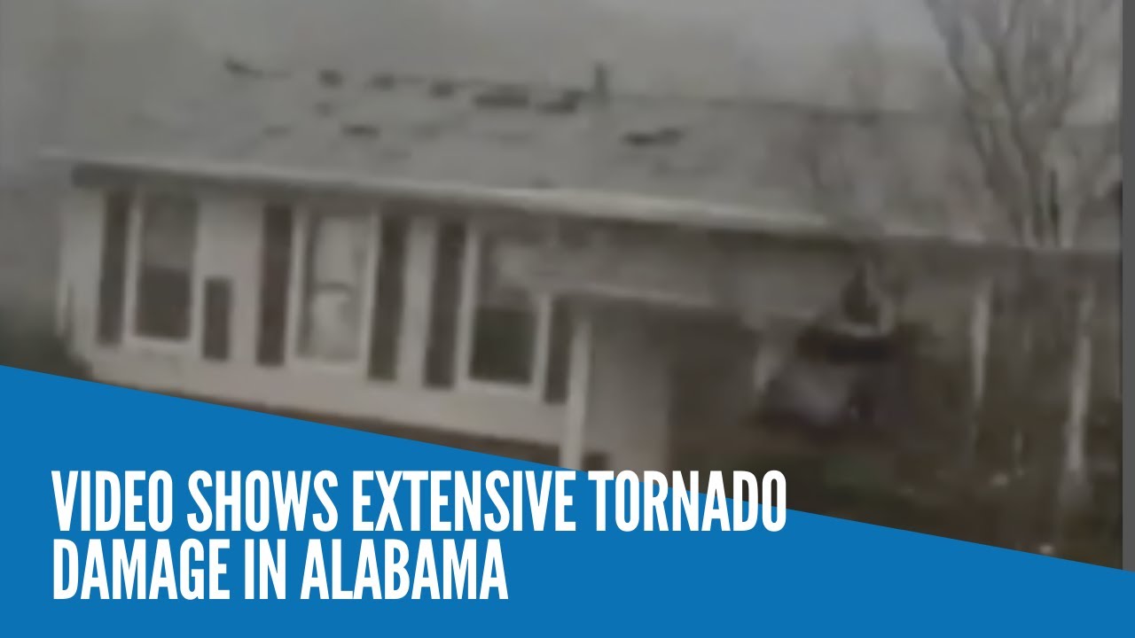 Video shows extensive tornado damage in Alabama - YouTube
