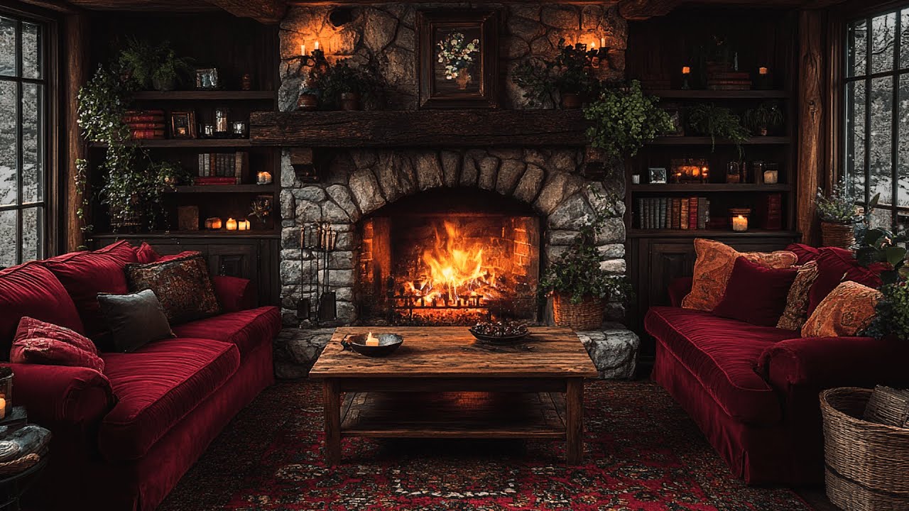 Soothing Piano Music by the Fireplace | Relaxing Melodies for Deep ...