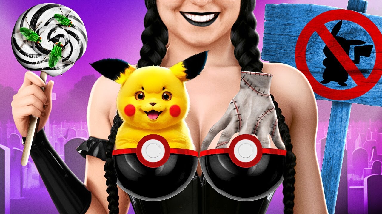 Transforming Pikachu from Poor to Rich! Wednesday Is In Love with Pikachu*Sneaked Pikachu into ...