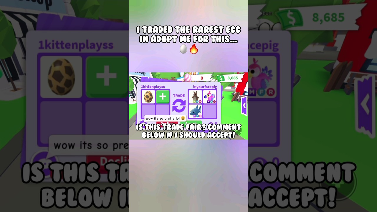 I Traded The RAREST EGG IN ADOPT ME For THIS!! 😱🔥 - YouTube