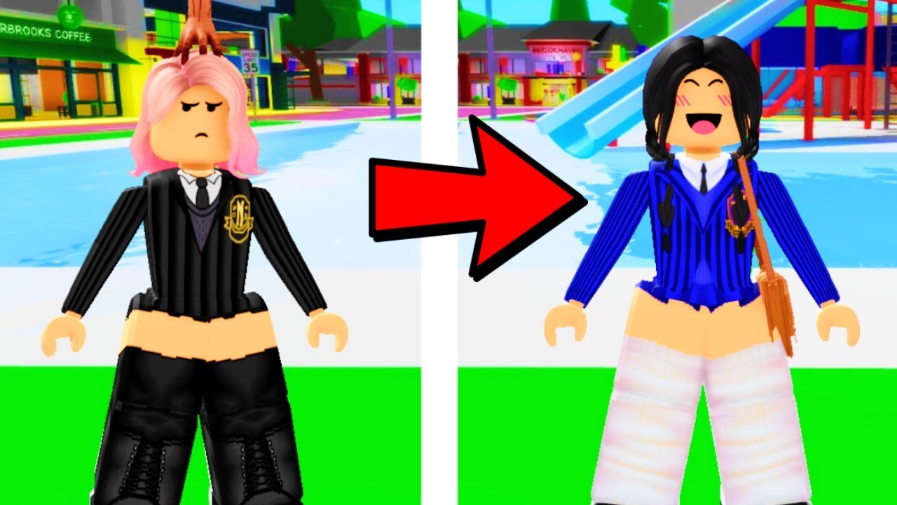 Brookhaven, But WEDNESDAY ADDAMS And ENID SINCLAIR Switch Roles.. - YouTube