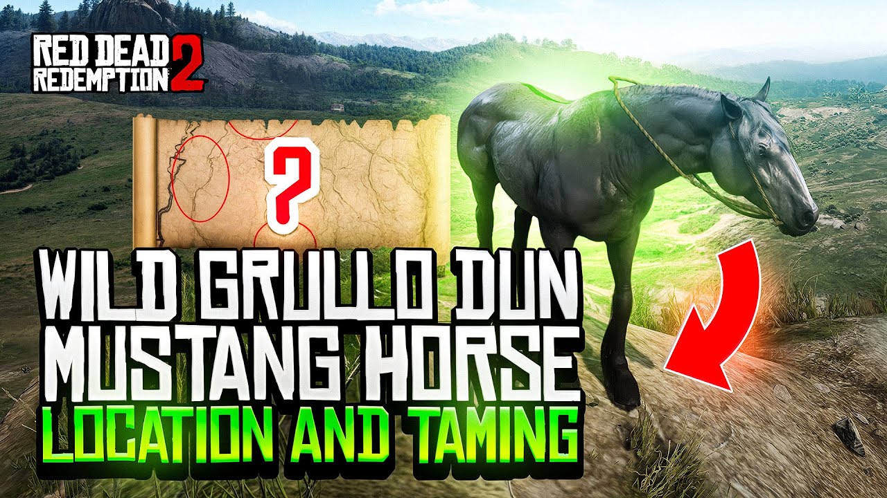 HOW TO GET the Grullo Dun Mustang in RDR2 - RARE Wild Horse Location ...