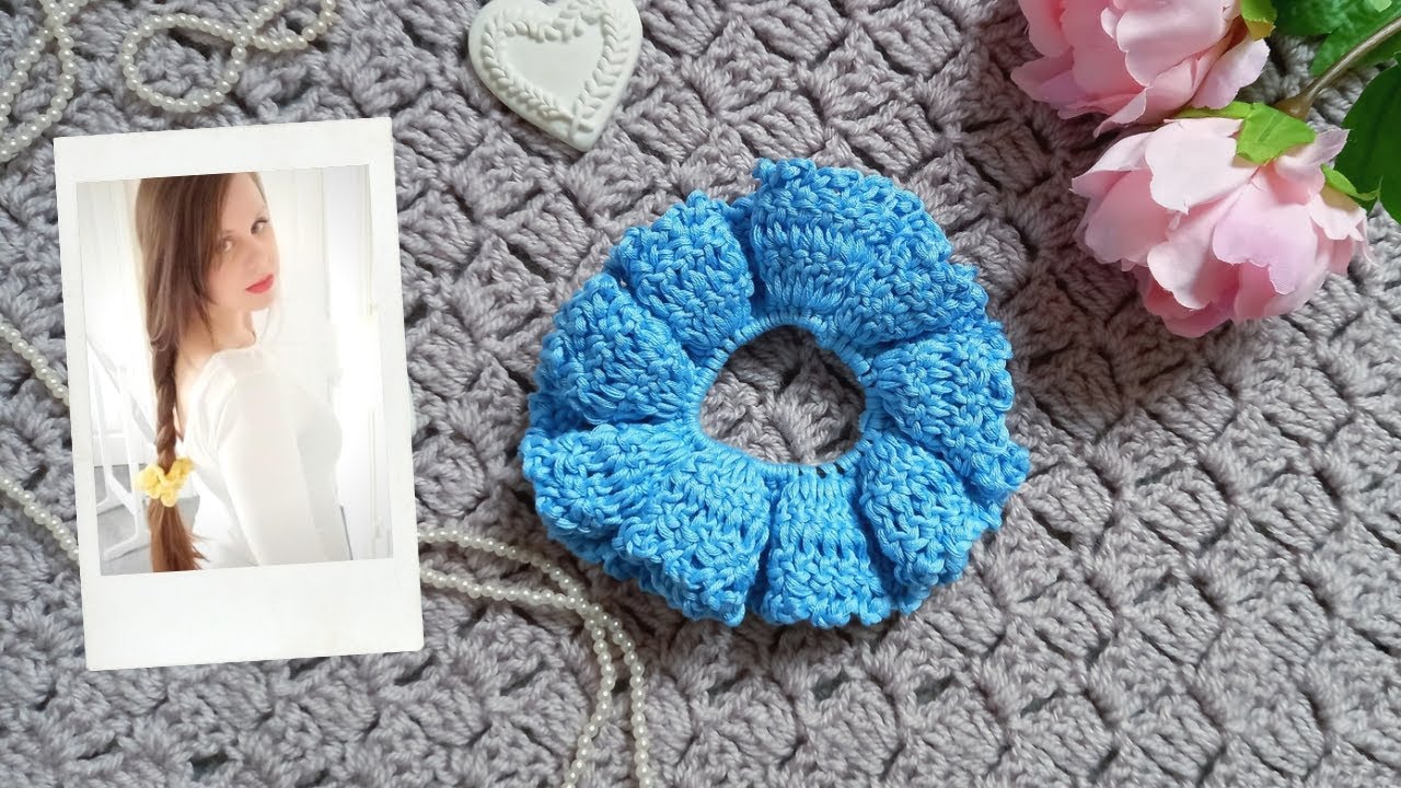 CROCHET EASY SCRUNCHIE | DIY BEGINNER TUTORIAL FOR A FEMININE & LACY ...
