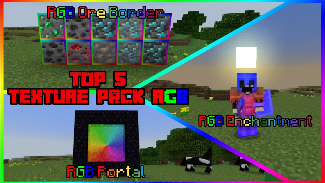 Top 5 Texture Pack RGB Minecraft PE #3 - YouTube
