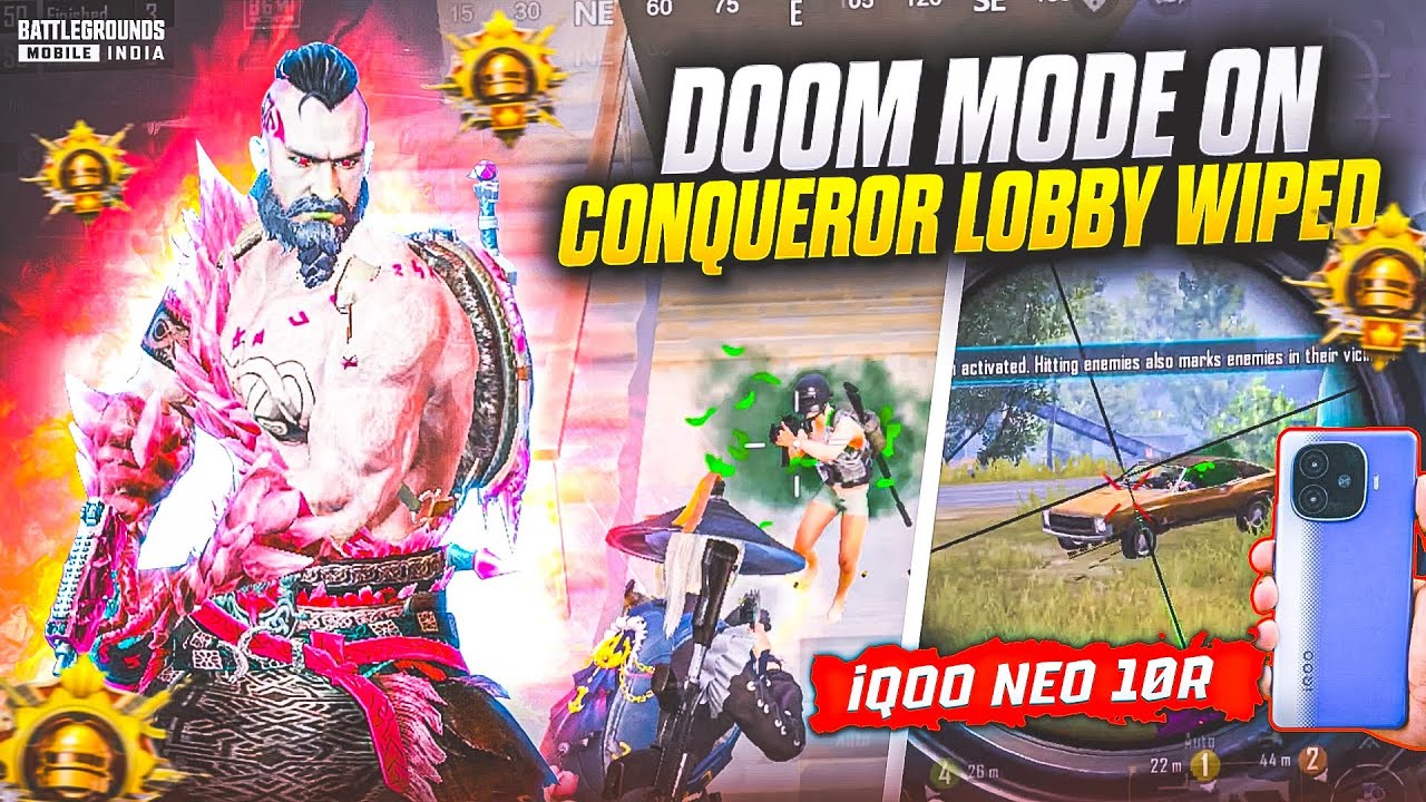 DOOM MODE ON 🔥 | Conqueror Lobby Wiped in BGMI | iQOO Neo 10R 120FPS Gameplay - YouTube