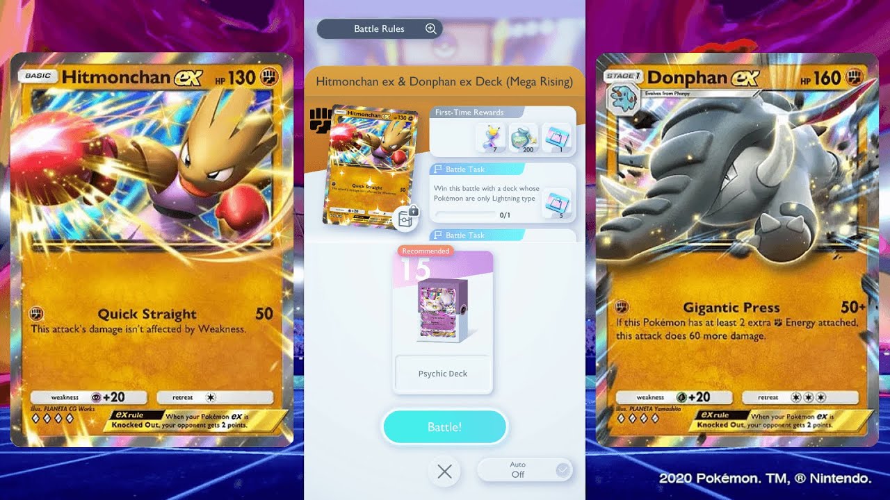 Hitmonchan EX & Donphan EX | Expert Solo Battle (Mega Rising) Pokémon ...