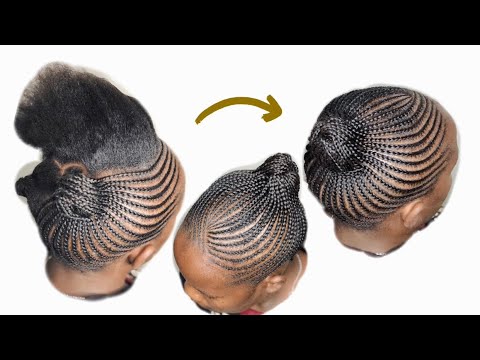 CORNROW Tutorial How To Get Straight Updo - YouTube