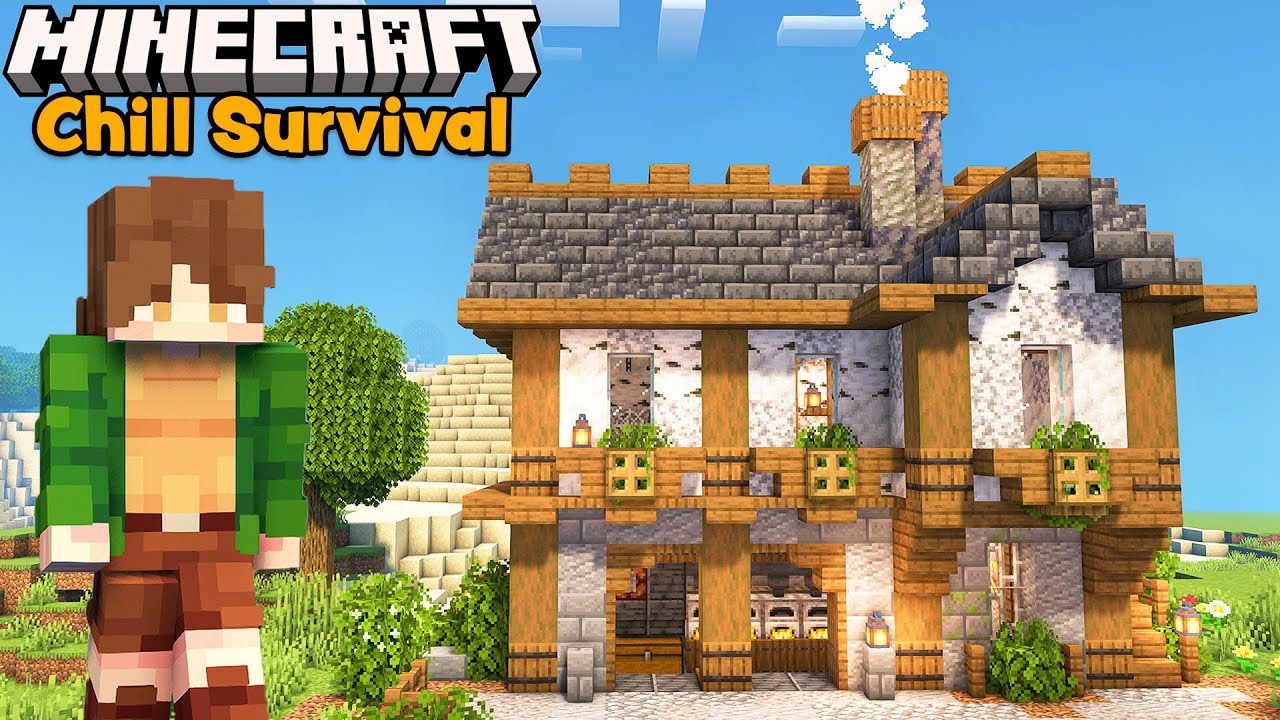 I Built a Lava Farm for My Cottagecore Village! - Minecraft Chill ...