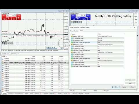 Modify TP SL Pending Orders - YouTube