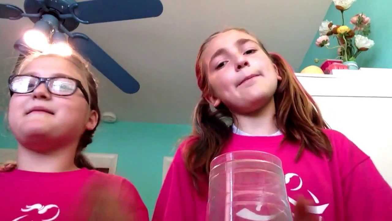 Hannah and hailey doin the cup - YouTube