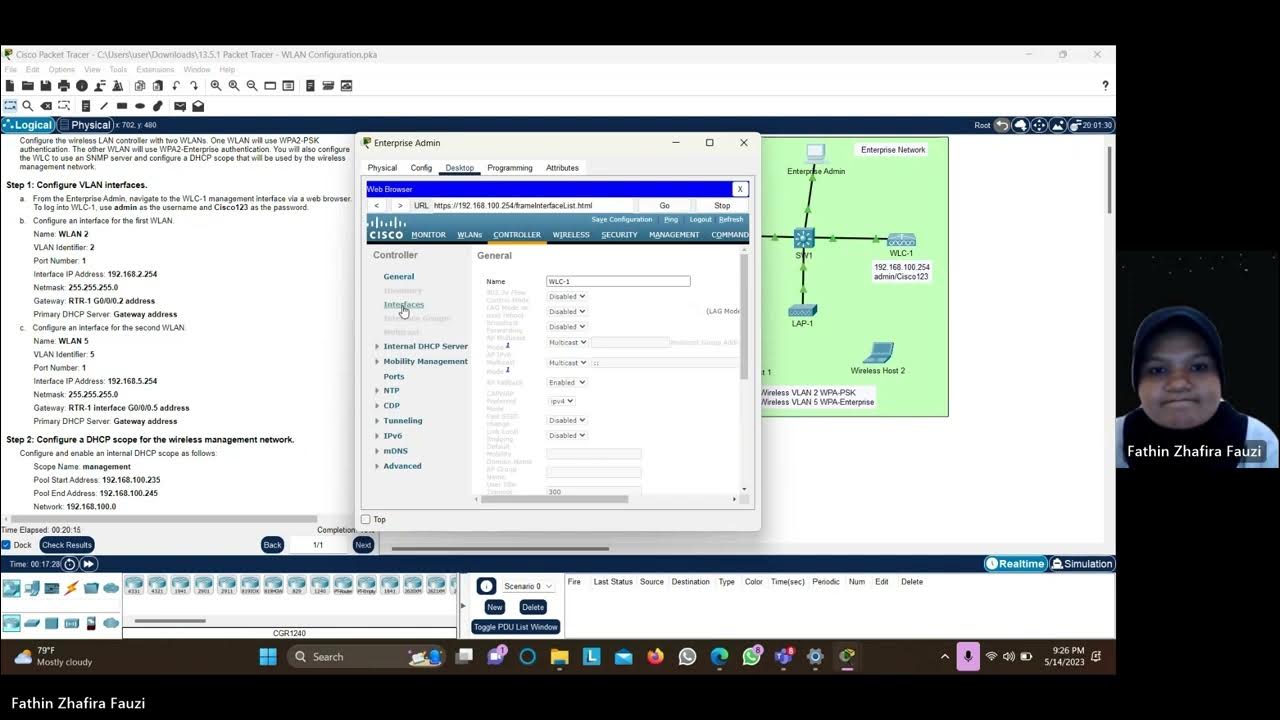 TUGAS SRWE 13.5.1 Packet Tracer - WLAN Configuration - YouTube