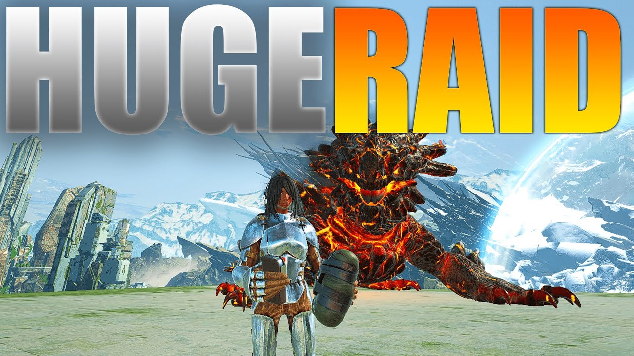 RAIDING a HUGE TEK SKY BASE - ARK - YouTube