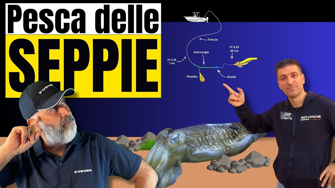 PESCA SEPPIE dalla barca: Tutorial con tre finali - YouTube