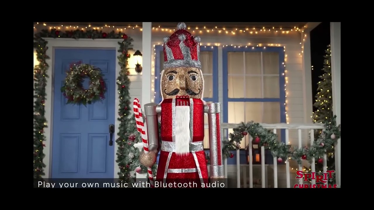 7 Ft Candy Cane Bling Nutcracker Animatronic Spirit Christmas 2025 ...