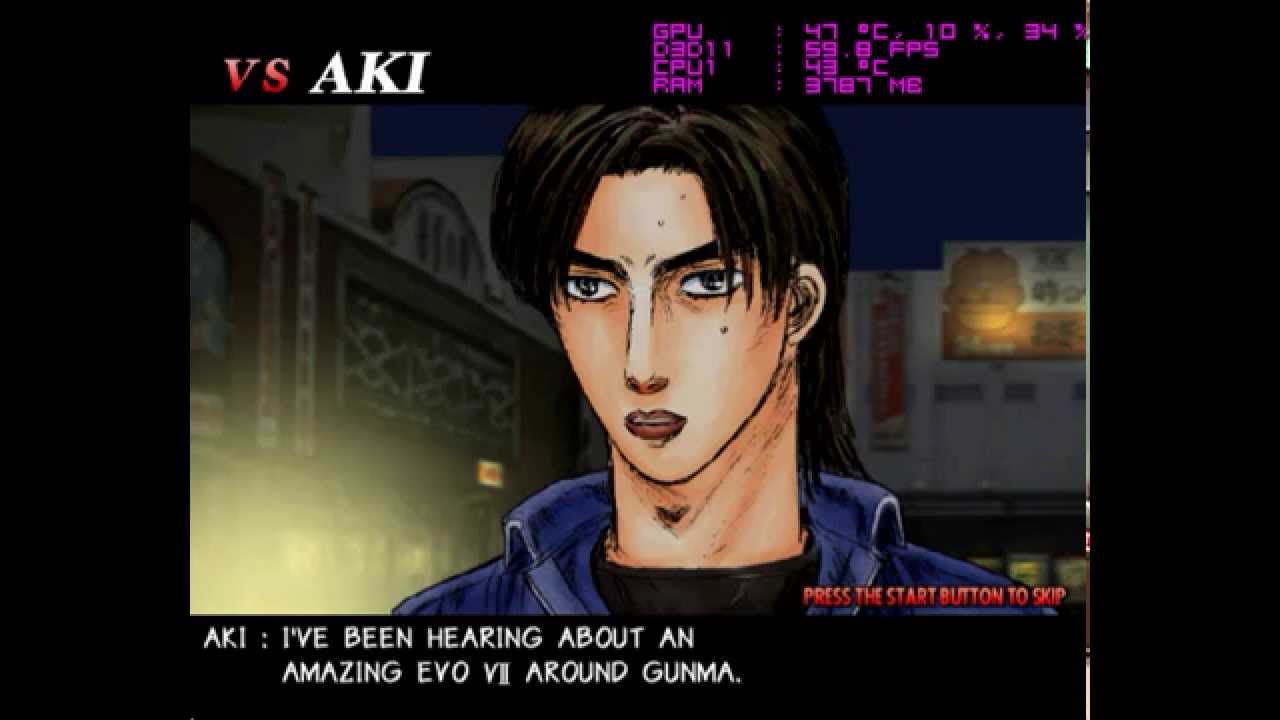 Initial D - Normal - Lancer Evo VII - VS AKI - Demul 0.7a WIP - YouTube