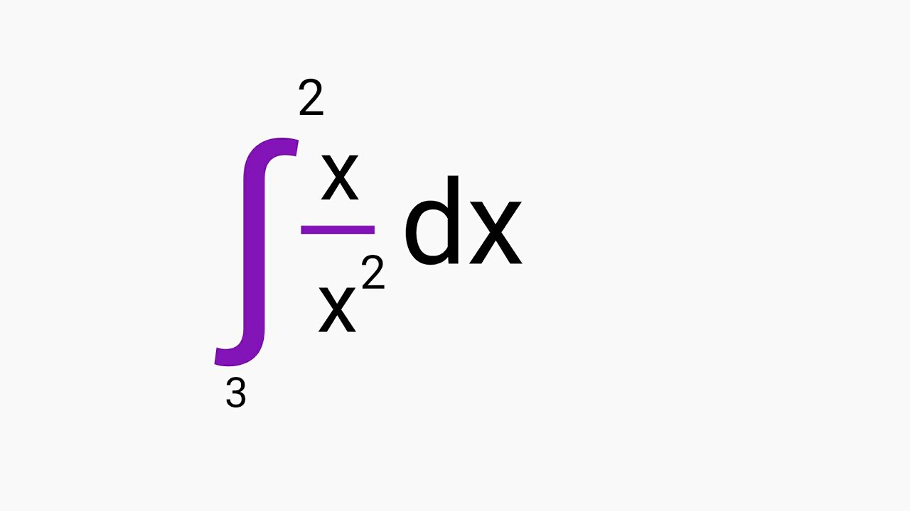How to Integrate ∫(X/X^2)dx when [3,2] || Indefinite integral ...