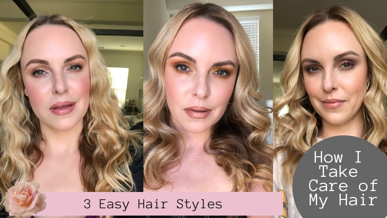 3 EASY HAIR STYLES FOR MEDIUM/LONG HAIR || 🌿🍁 How I take care of my ...