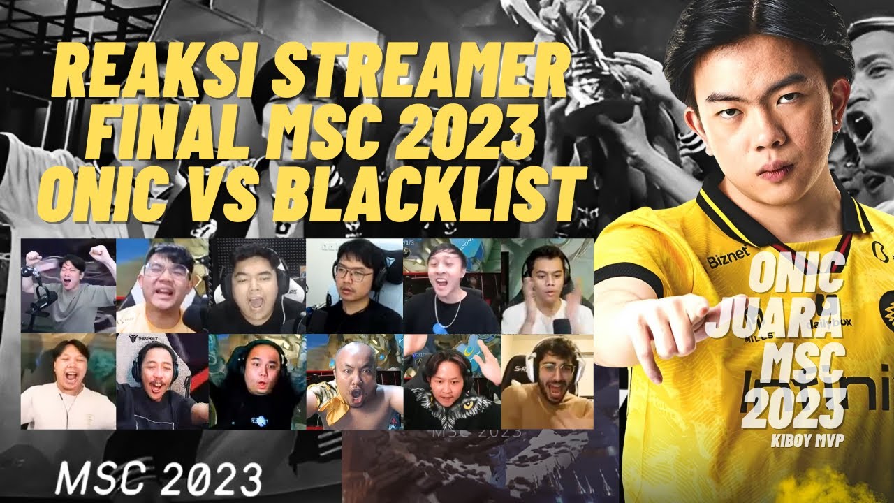 REAKSI STREAMER FINAL MSC 2023 GAME KE 6 - YouTube