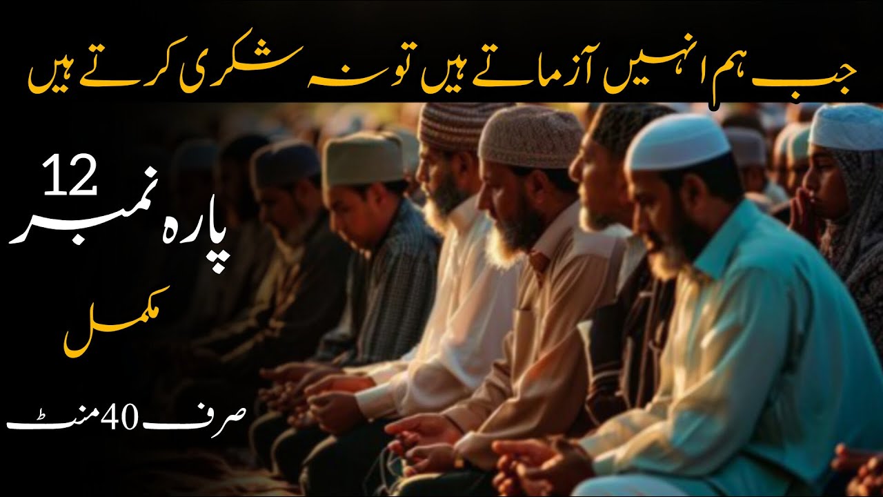 para Nambir 12 complete Urdu translation ! para No 12 full Urdu tarjuma ...