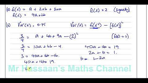 AS/A2 MATHS S1 IAL Text Book Questions (Chapter 6) Discrete Random Variables - YouTube