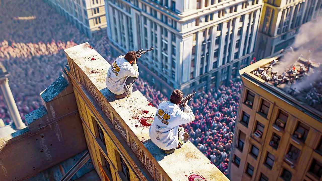 Thousands of zombies have been trapped on a building rooftop for months ...