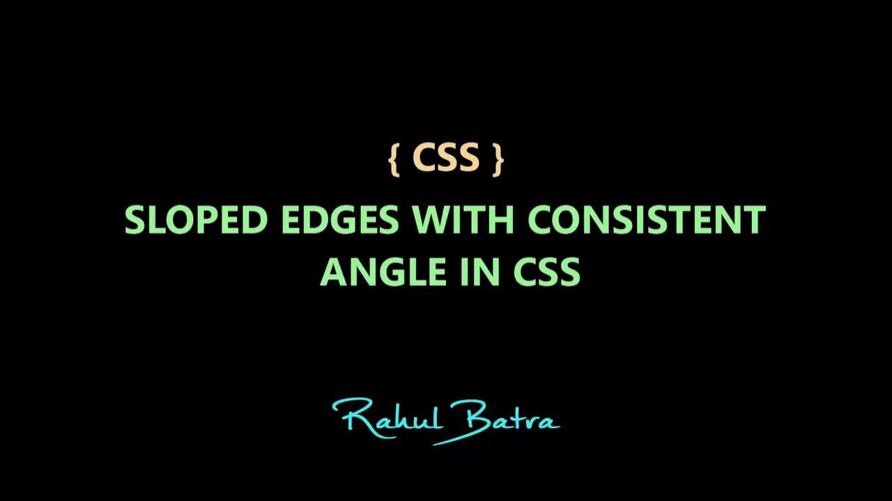 How to create sloped edges ( diagonal lines ) in CSS - YouTube