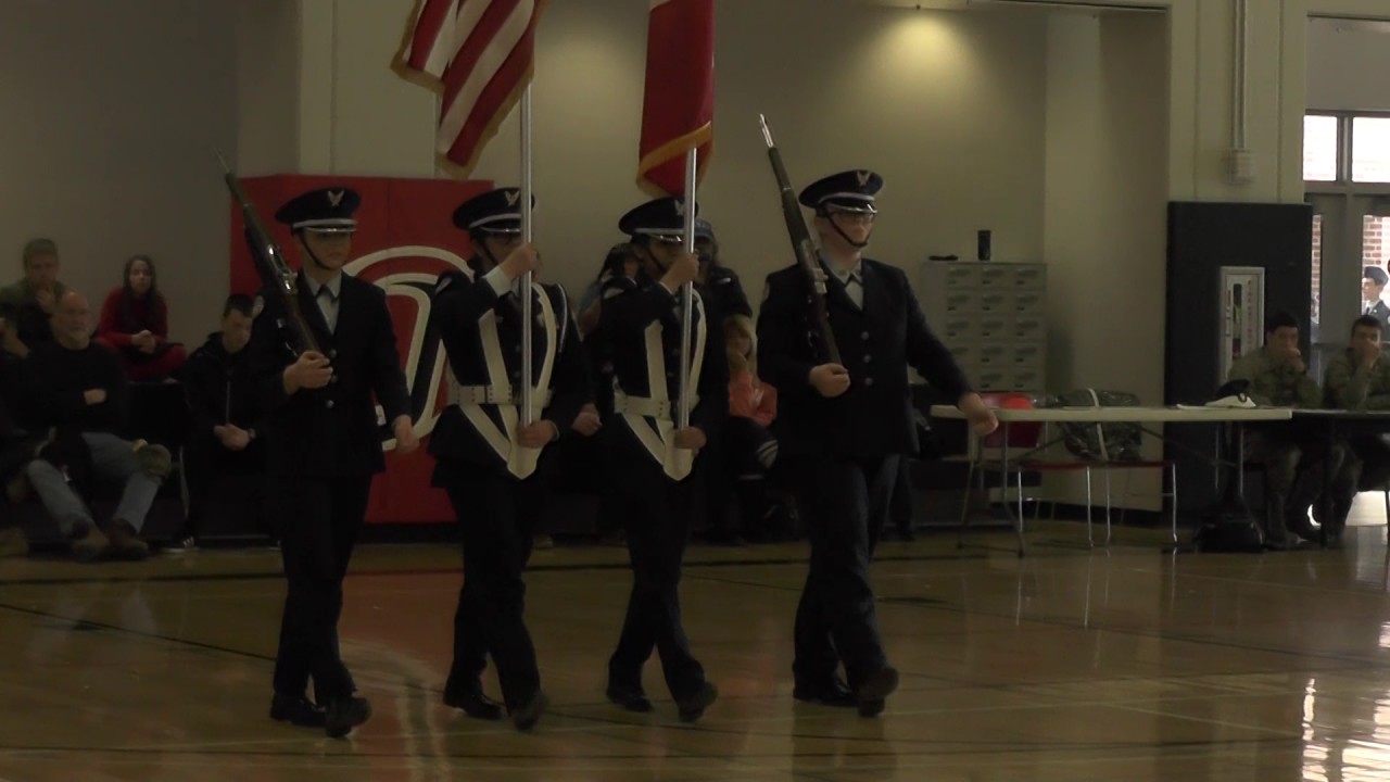 Color Guards at UNO Drill Meet - YouTube