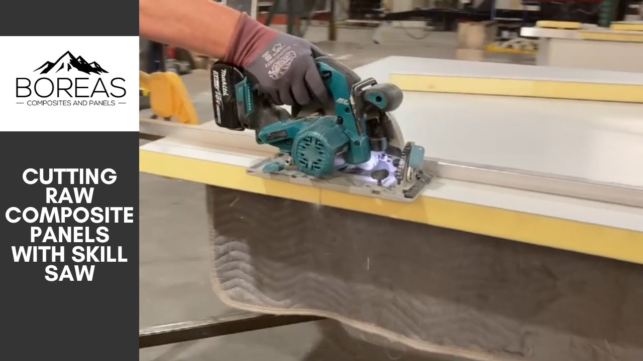 DIY - Cutting Raw Composite Panels with Skill Saw - YouTube