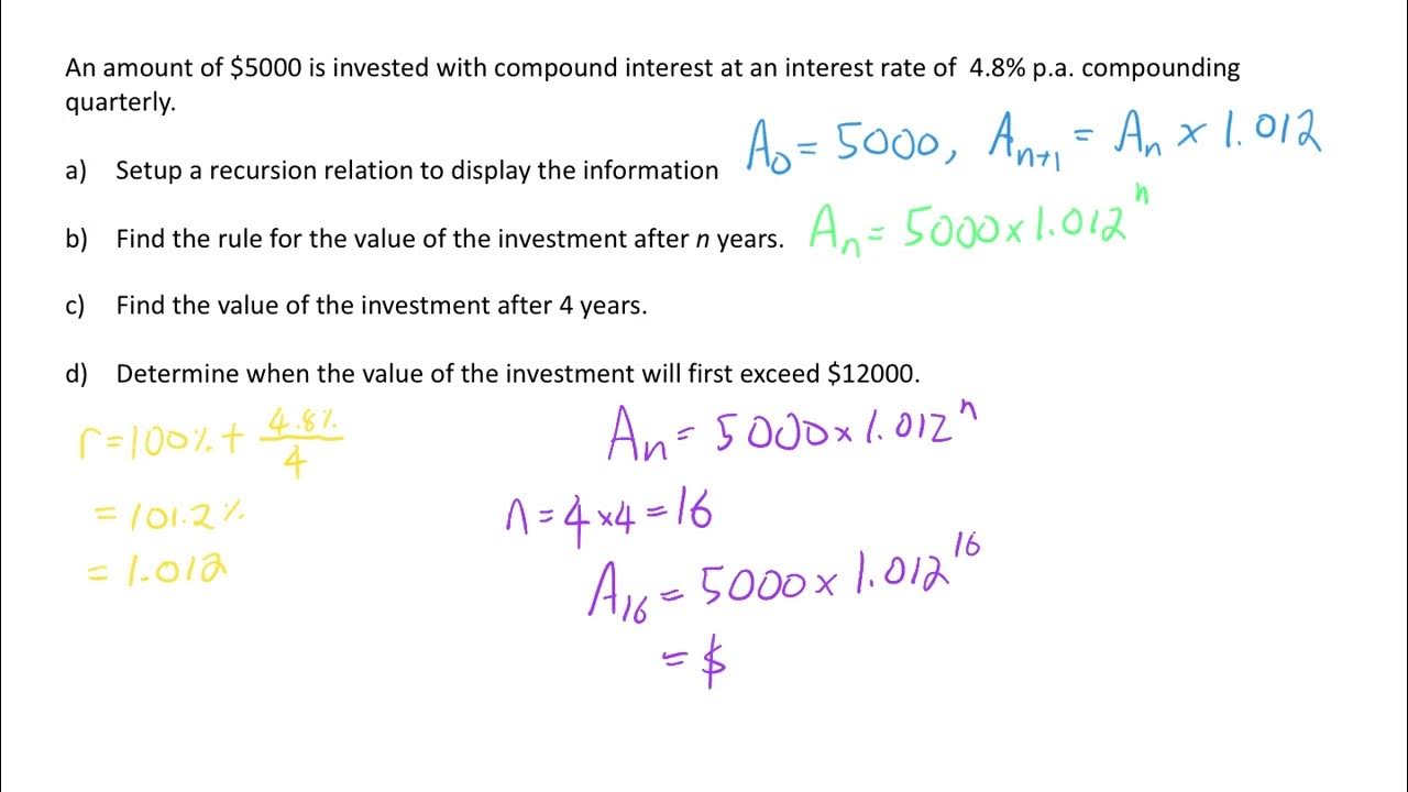 Geometric Sequence - Practical Application Compound Interest - YouTube