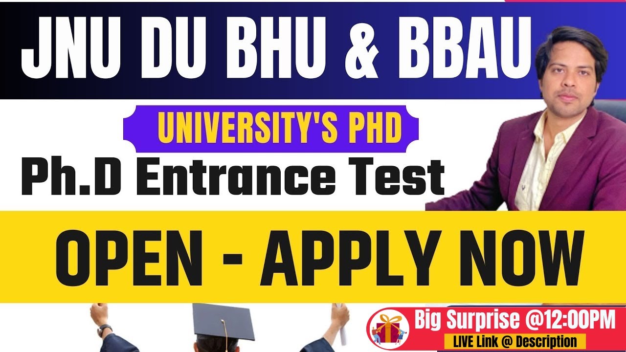 Ph.D@ JNU | DU | BHU & BBAU University Application form OPEN | PhD ...