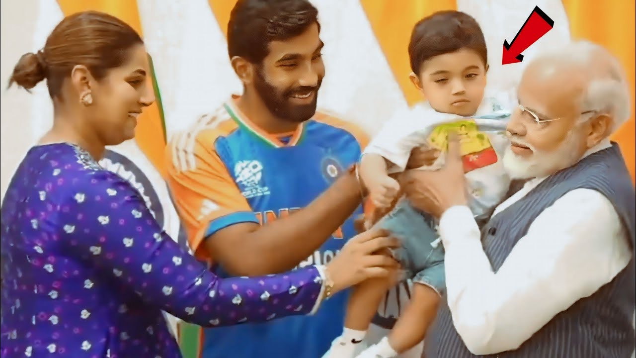 PM Modi Heart Winning Gesture with Bumrah's Son Angad and other Players ...