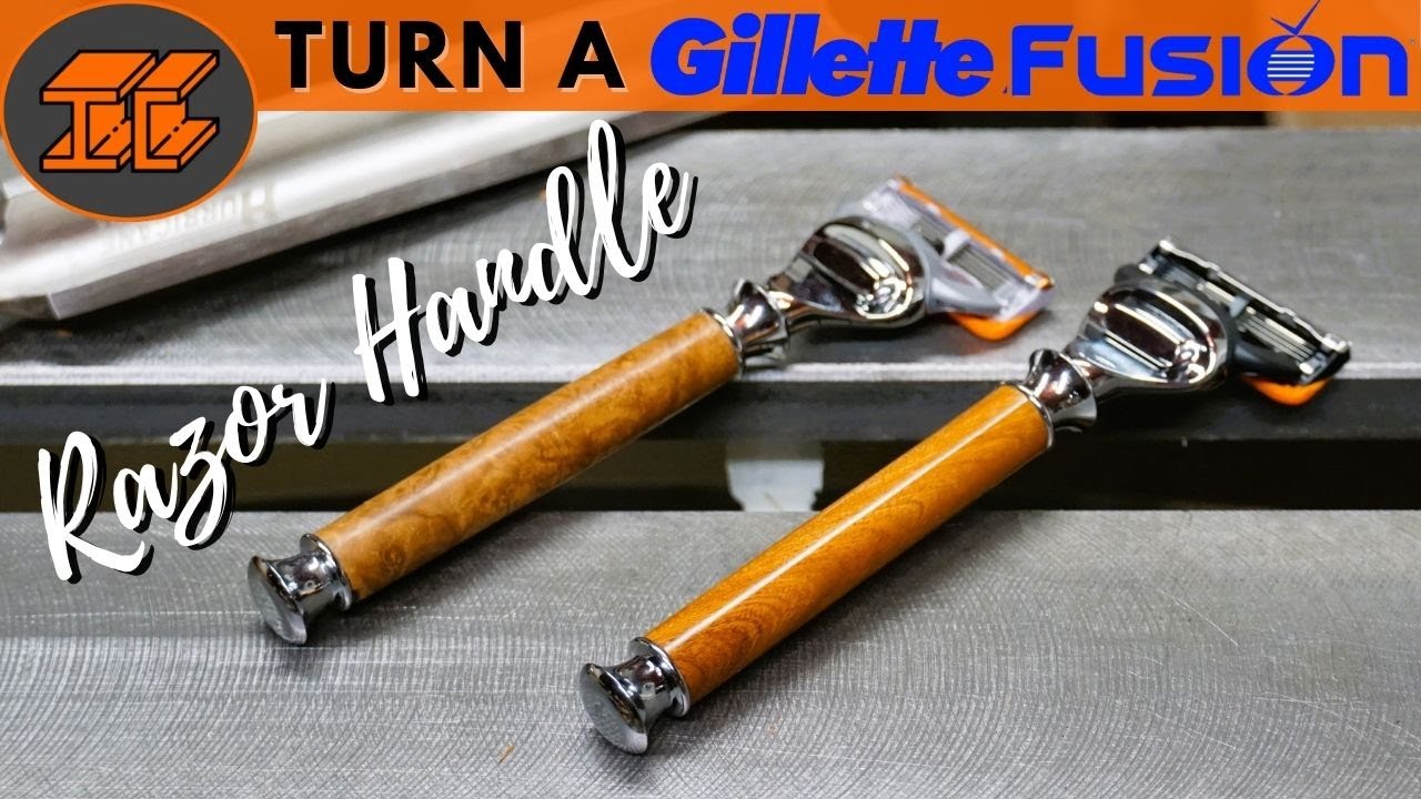 Woodturning Basics: Turn a Gillette Fusion Razor Handle - YouTube