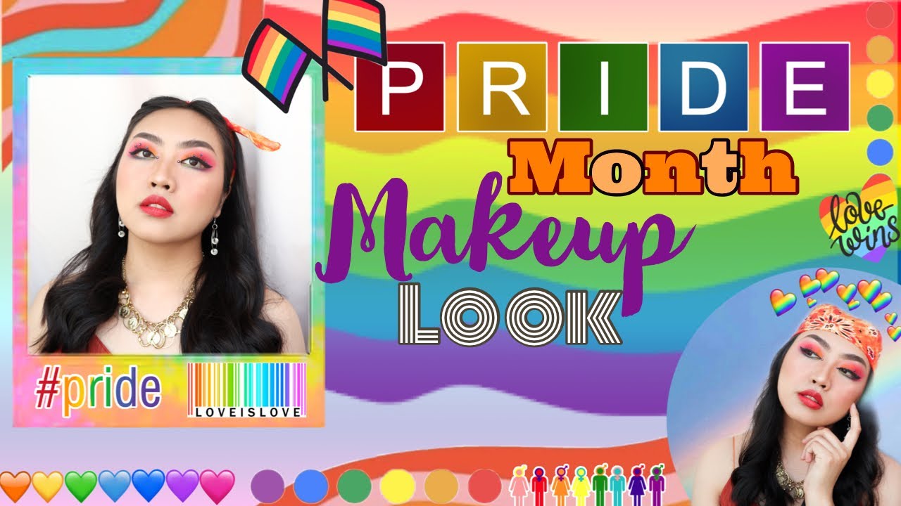 PRIDE MONTH Makeup Look (rainbow) - YouTube
