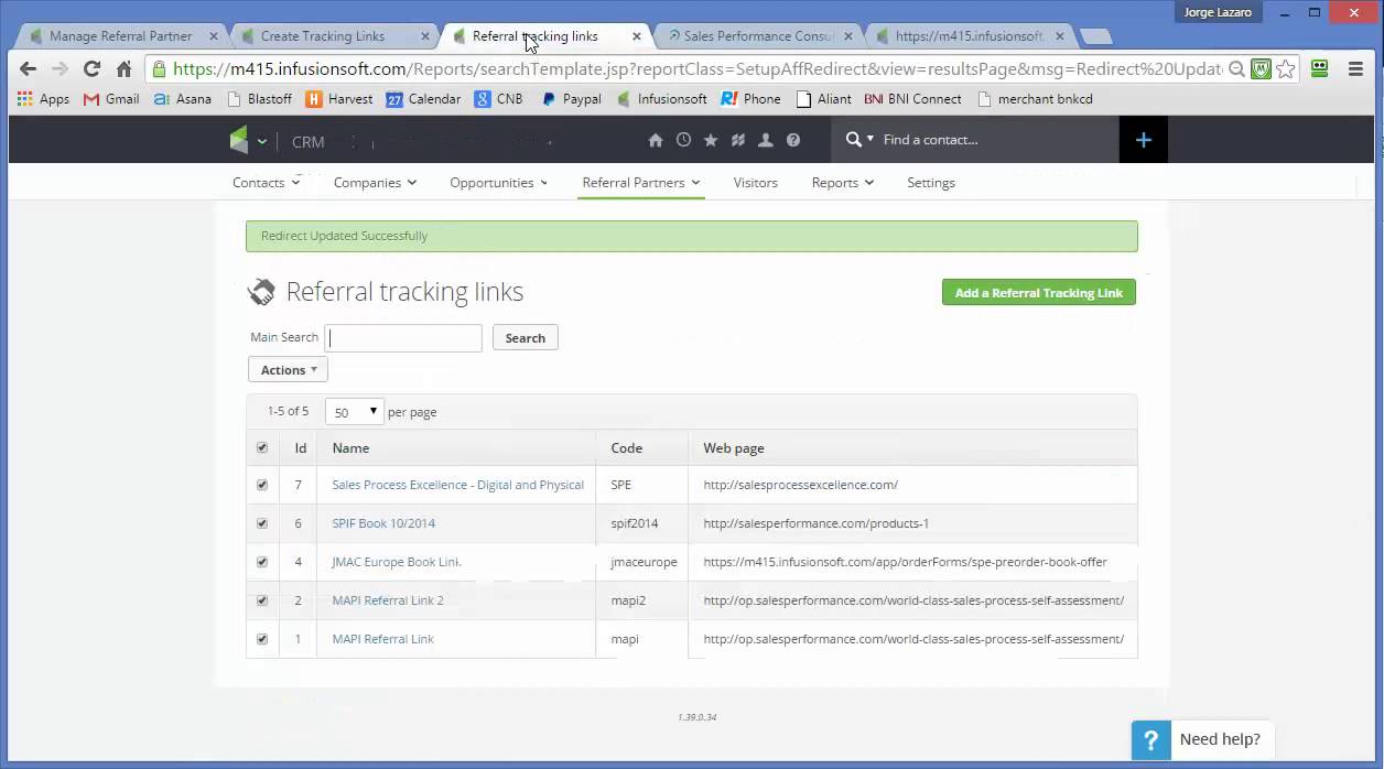 Infusionsoft Tutorial: Configuring a Referral Partner, Commission Program and Referral Link ...
