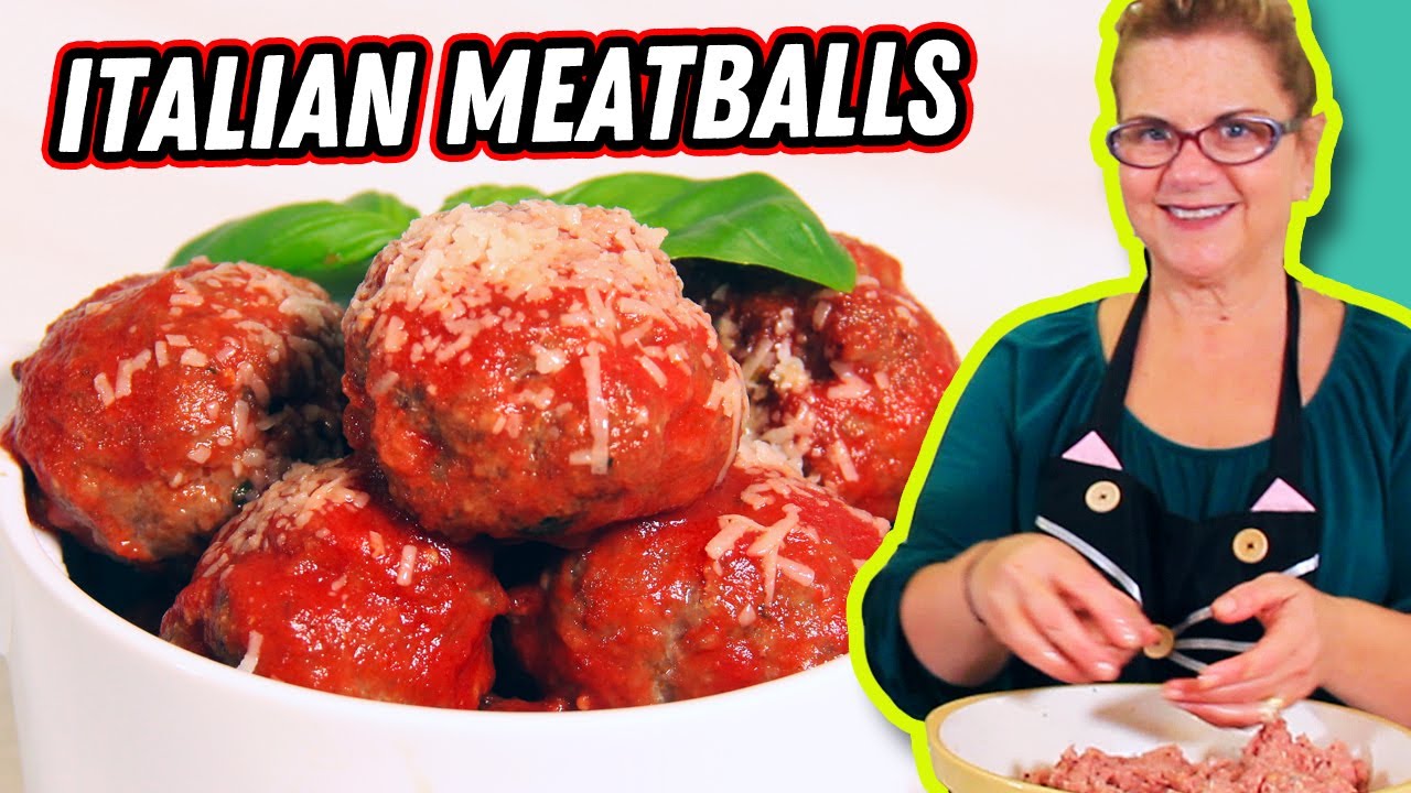 My Italian Mom Makes my Nonna's Italian Meatballs! - YouTube