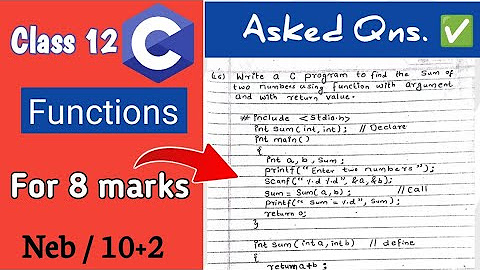 Class 12 C programming for NEB board - YouTube