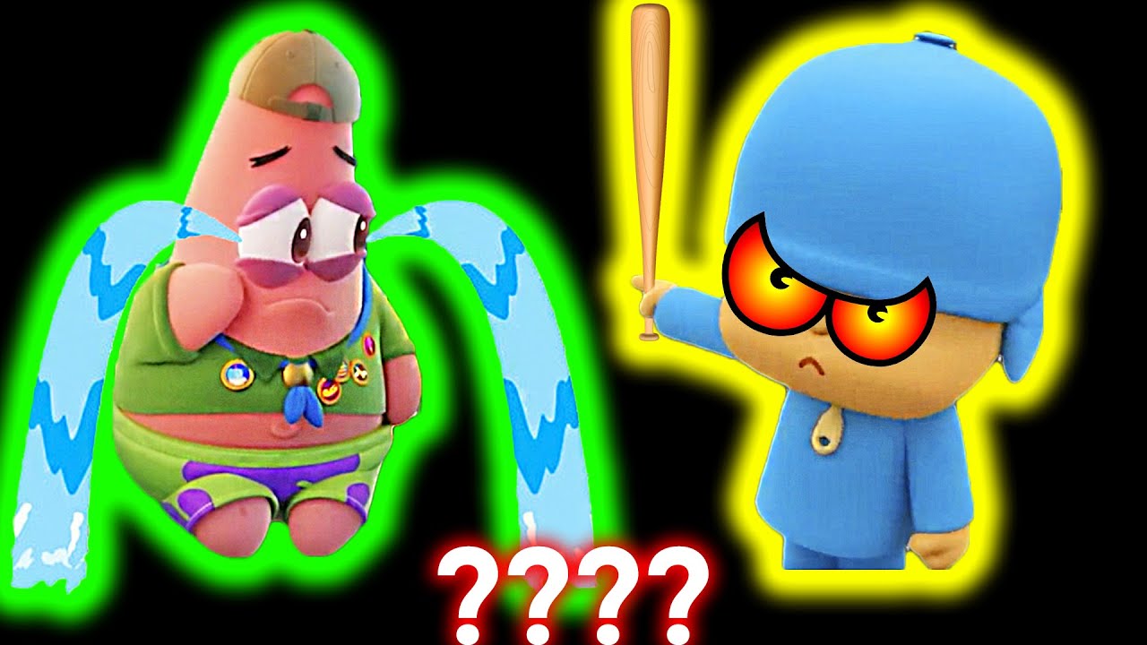 7 Pocoyo & Patrick 3D Go Away & Crying Sound Variations in 40 Seconds ...