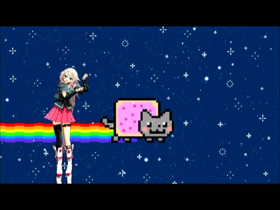 VOCALOID 3 IA BETA MMD nyan cat dance - YouTube