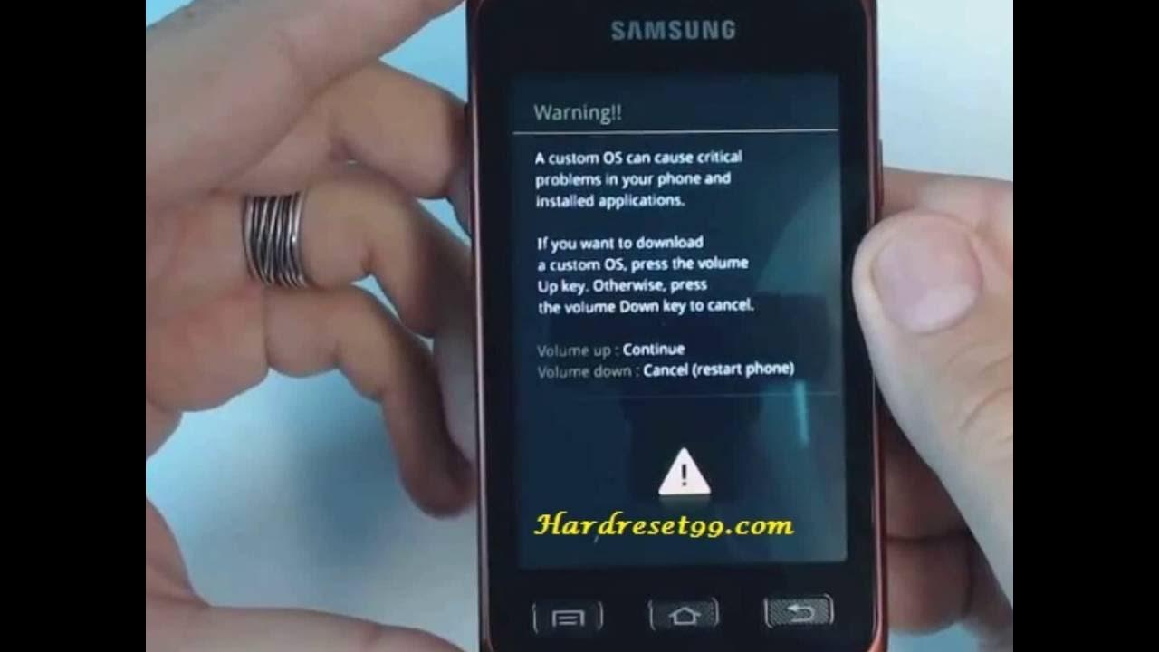 Samsung GT S5690 Xcover Hard reset, Factory Reset & Password Recovery - YouTube