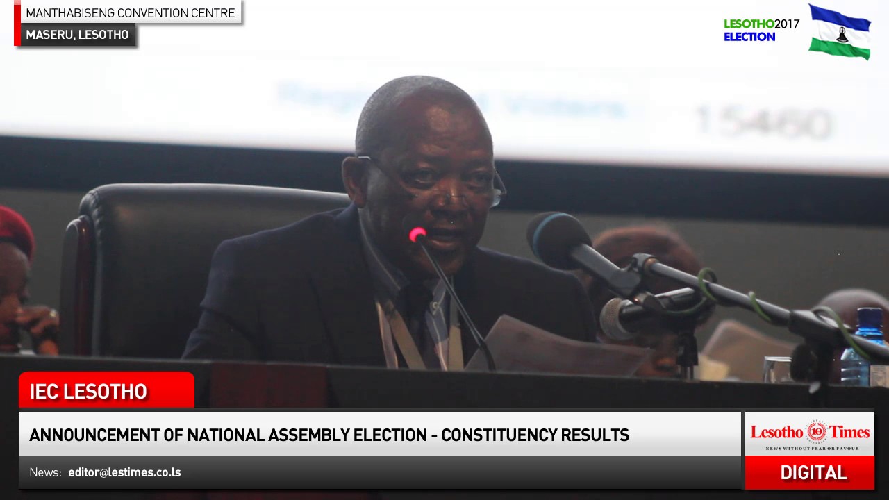 Lesotho National Assembly Elections - Constituency Results announcement ...