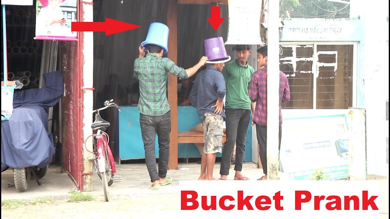 bucket prank with street public 2020! - YouTube