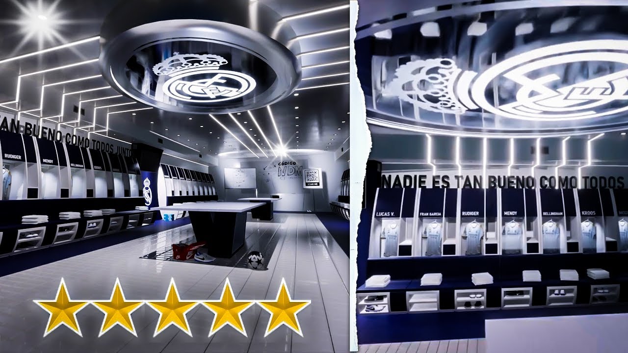 Así serán los Vestuarios de Lujo del Nuevo Bernabéu *Futuristas* - YouTube