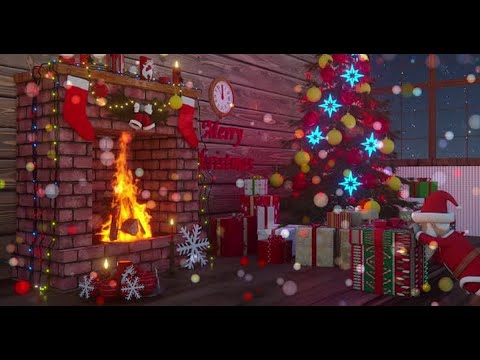 Christmas 2024 Animation Santa Claus Pushing Gift Santa Claus with ...