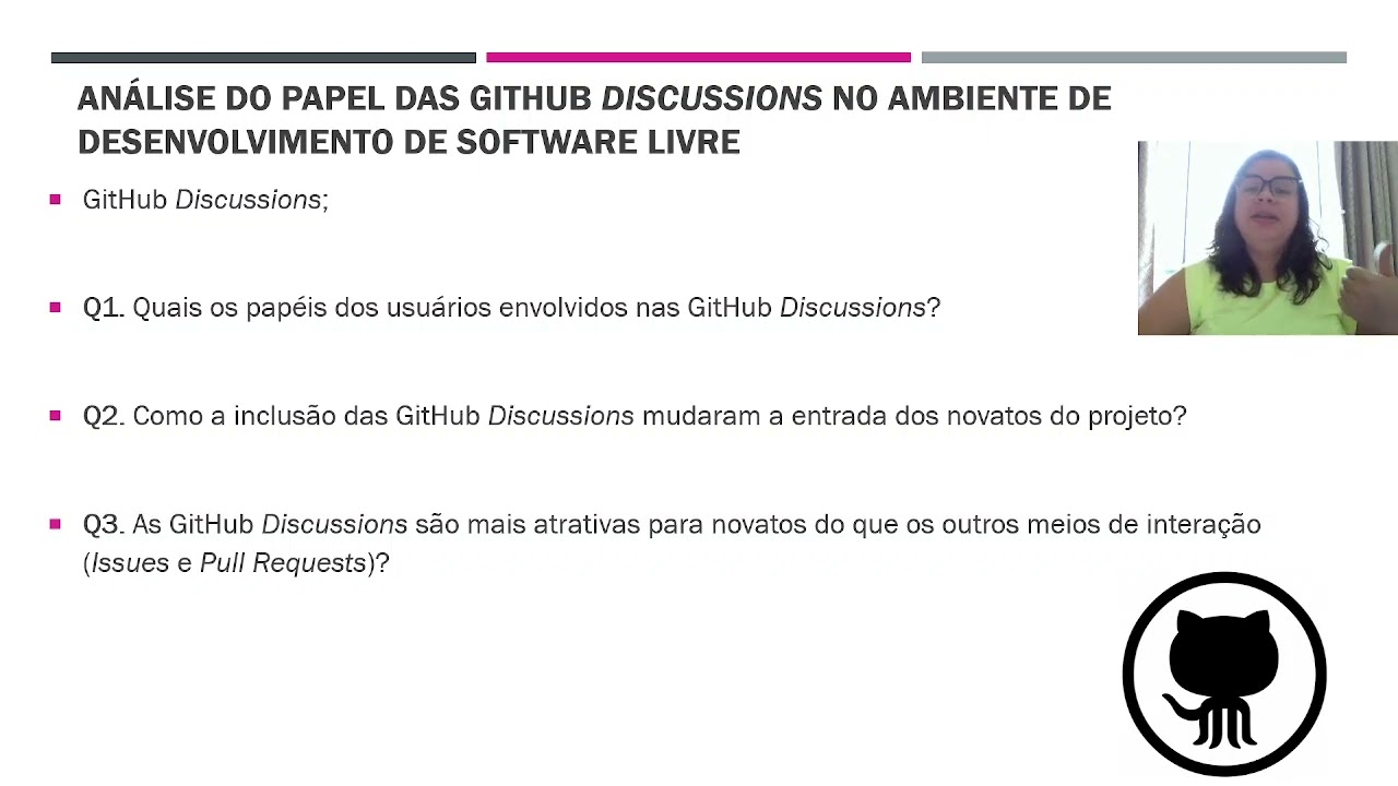 Análise do papel das GitHub Discussions no ambiente de desenvolvimento de Software Livre - YouTube