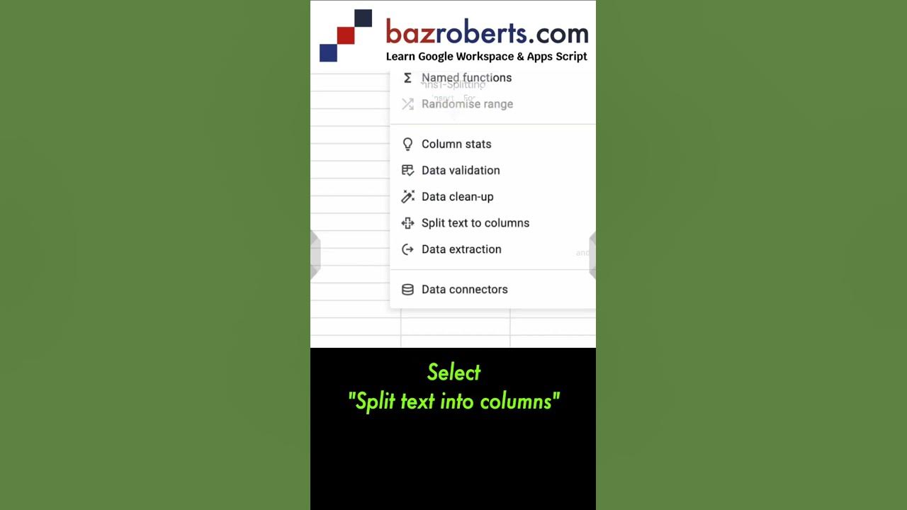 33 Splitting text into columns - YouTube