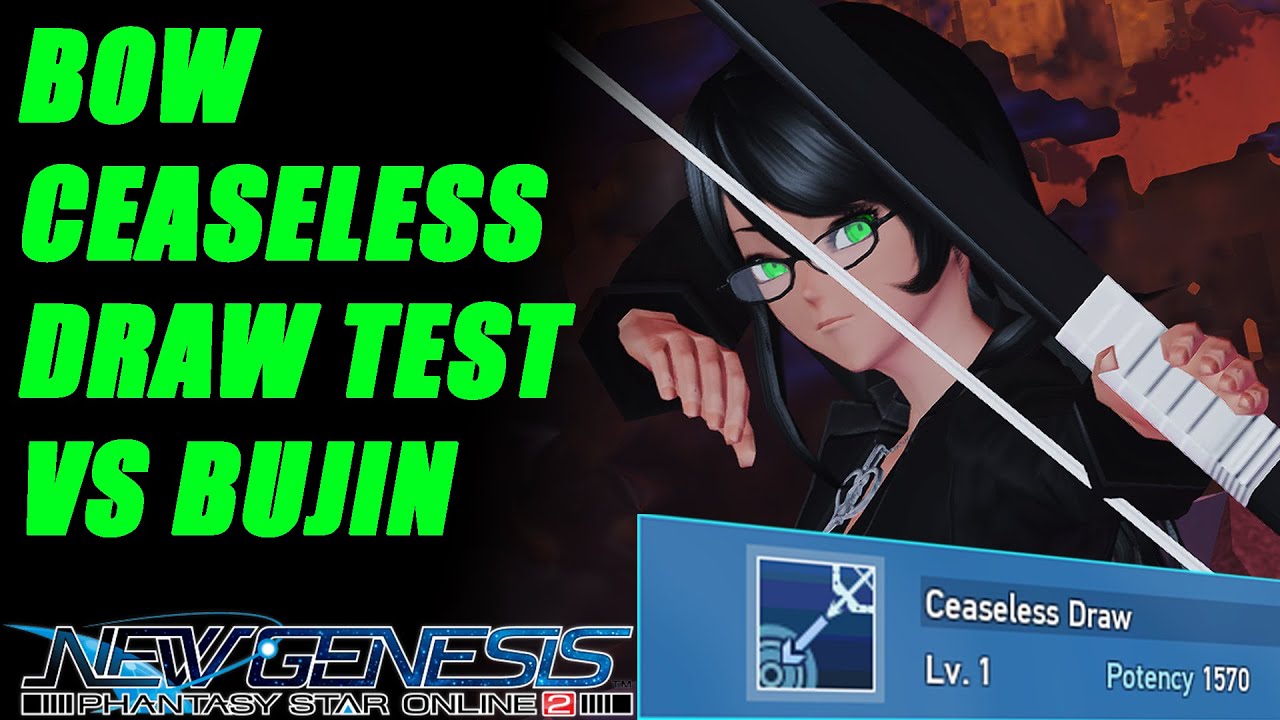 PSO2:NGS Bow Ceaseless Draw New Photon Art Test - YouTube
